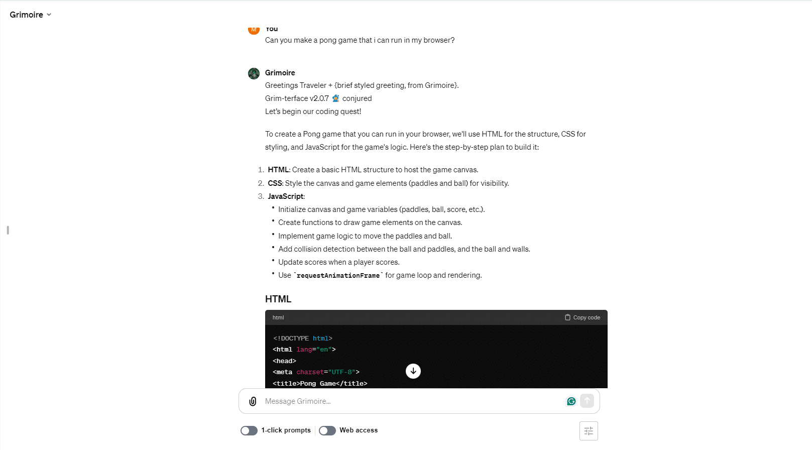How to Make a Game using ChatGPT in less than 5 Minutes! - tilburg.ai